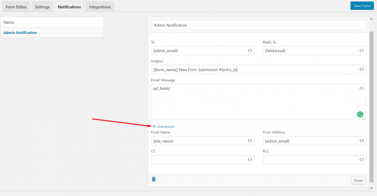 WordPress Contact Form Email Settings | weForms Pro