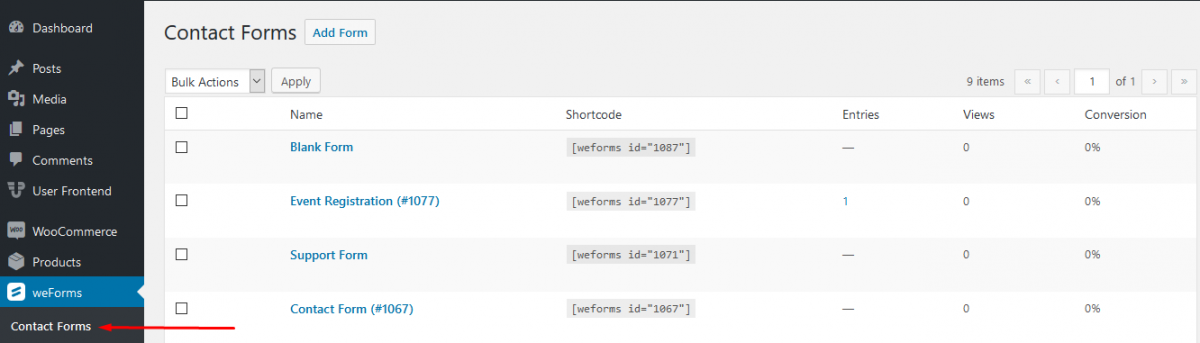 Managing Responses | weForms Pro