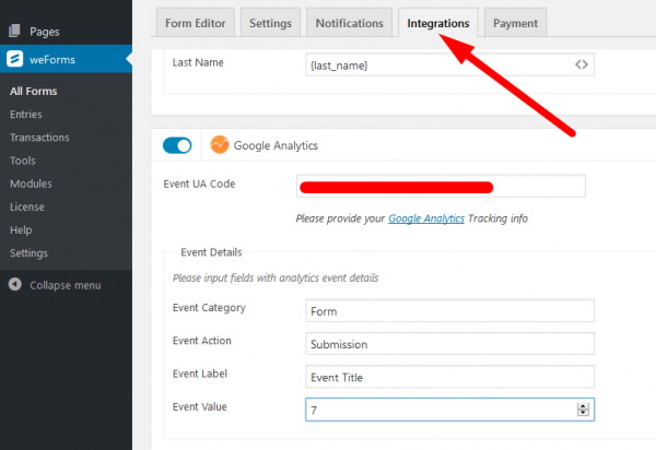 Google Analytics | weForms Pro