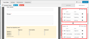 Multiple Choice Grid | weForms Pro