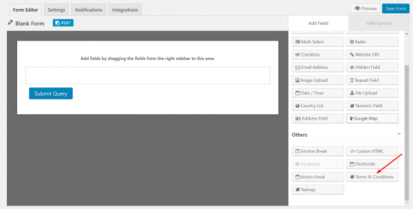 Terms & Conditions | weForms Pro